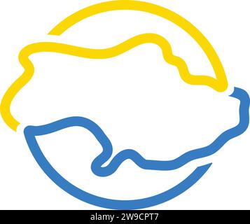 Ukraine map icon vector illustration symbol design Stock Vector Image ...