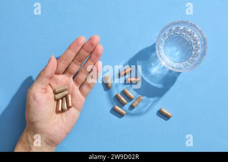 Scene for advertising functional food to protect health. Against the ...