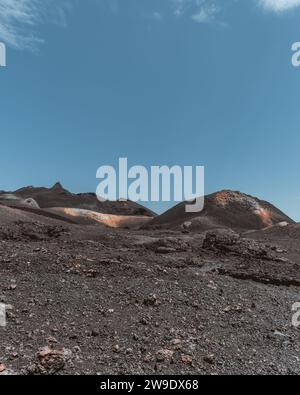 Volcanic landscape on Volcano Chico, Isla Isabela in the Galapagos ...