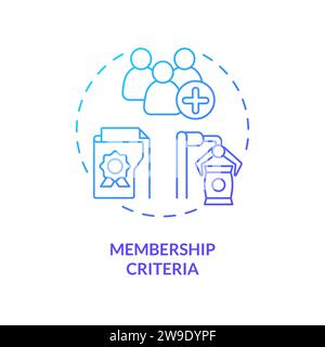 Thin line creative blue membership criteria icon concept Stock Vector Image & Art - Alamy