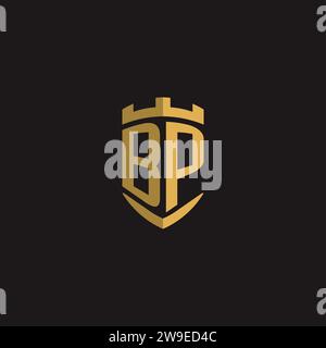 BP logo monogram emblem style with shield shape design template ideas ...