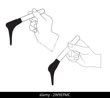 Skin hair remove icon outline vector. Candle wax. Aroma depilation ...