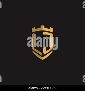 LJ logo monogram emblem style with shield shape design template ideas Stock Vector Image & Art ...