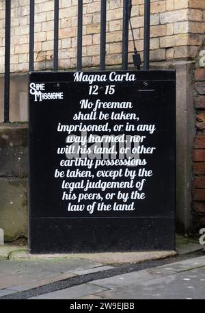 Excerpt from Magna Carta (1215), Lincoln, England Stock Photo - Alamy