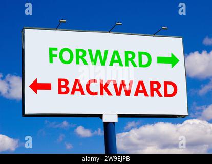 Forward or backward symbol. Concept word Forward or Backward on ...