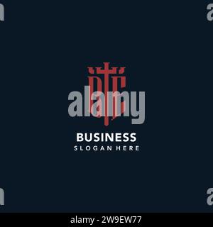 DO initial monogram logos with sword and shield shape design ideas Stock Vector Image & Art - Alamy