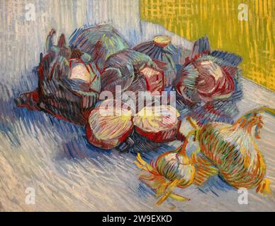 Red Cabbages and Garlic (1887) by Vincent van Gogh (1853-1890 Stock ...