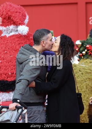 Rome, Italy. 27th Dec, 2023. Rome, Antonio Mezzancella with his partner ...