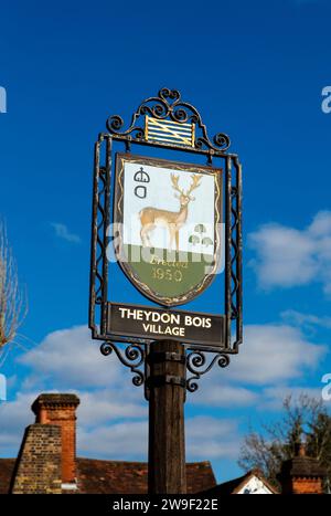 Theydon Bois village sign, Essex, England Stock Photo - Alamy