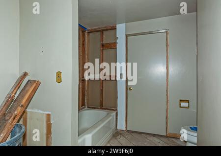 In-progress images of a bathroom remodel Stock Photo - Alamy