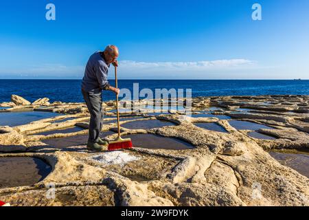 Darmanin salt pans in Malta. Harvesting sea salt is a centuries-old ...