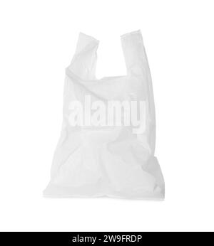 One empty plastic bag isolated on white Stock Photo - Alamy