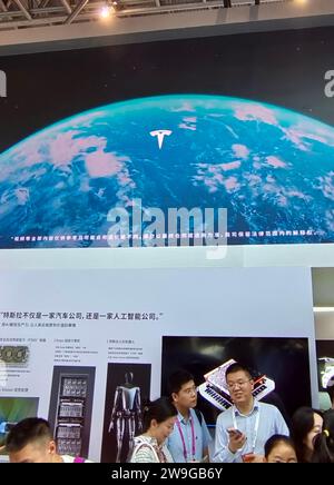 SHANGHAI, CHINA - JULY 6, 2023 - The Tesla Bot humanoid robot of Tesla ...