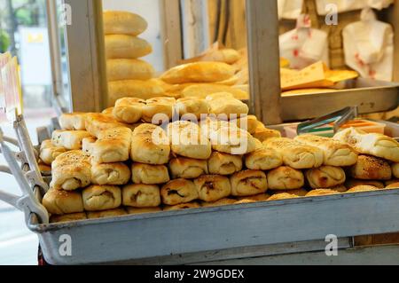 Chinese Sesame Shaobing Crispy Baked Flatbread Stock Photo - Alamy