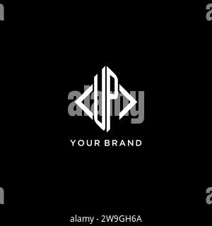 UP monogram initial logo with clean modern shield icon design ...