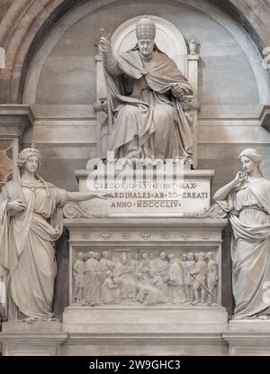 Statue, of Pope Gregory XVI, in St Peter's basilica, Vatican, Rome ...