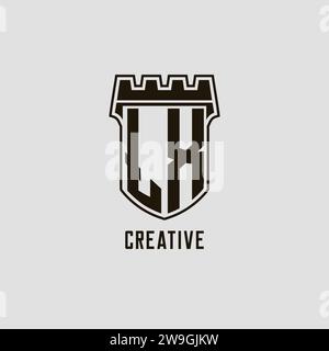 LX initial monogram with building logo design vector graphic Stock Vector Image & Art - Alamy