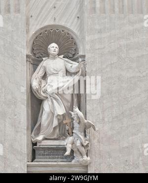 Statue of Saint Camillus de Lellis inside Saint Peter's basilica in the ...