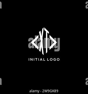 XT initial monogram logo with rectangle style design ideas Stock Vector ...