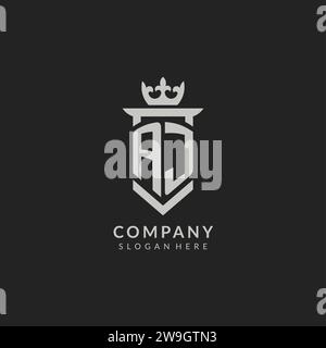 AJ logo initial with geometric shield shape design style vector graphic ...