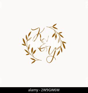 KY initial wedding monogram logo design ideas Stock Vector Image & Art ...