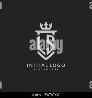 LS logo initial with shield shape design style vector graphic Stock Vector Image & Art - Alamy