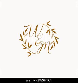 WM initial wedding monogram logo design ideas Stock Vector Image & Art ...