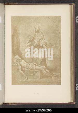 Photo production of a drawing, representing the pieta Stock Photo - Alamy