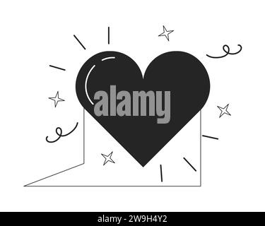 Online dating white linear icon for dark theme Stock Vector Image & Art ...