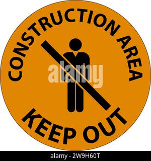 Warning Sign Construction Area - Keep Out Stock Vector Image & Art - Alamy