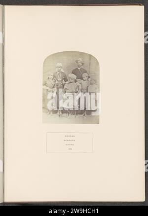 Group portrait of a Kodava family from Kodagu; COORGS. HINDOOS. Coorg ...