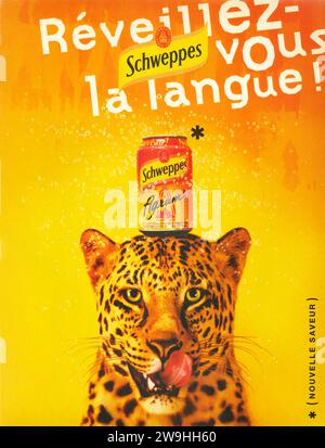 Schweppes tonic advert in a magazine 1967 Stock Photo - Alamy