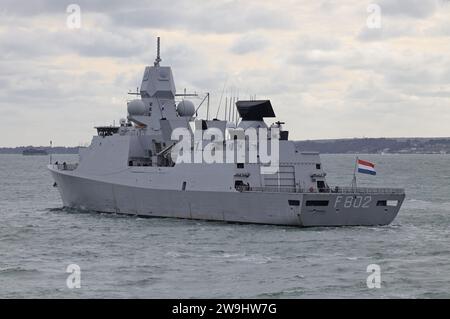 The Dutch air defence frigate HNLMS DE ZEVEN PROVINCIEN arrives at the ...
