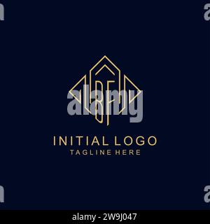 BF initial logo with luxury rectangle style design vector graphic Stock Vector Image & Art - Alamy