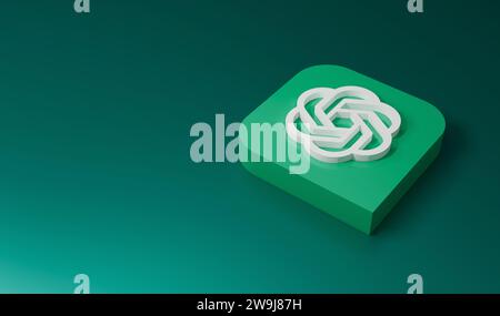 3d chat gpt. 3d render, 3d illustration. Online business network ...