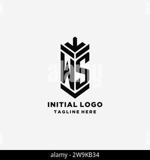 WS monogram logo with geometric shield icon design inspiration Stock Vector Image & Art - Alamy