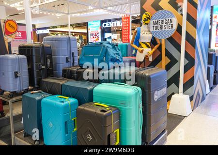 American Tourister logo Exhibition showcase shopping center Luggage ...