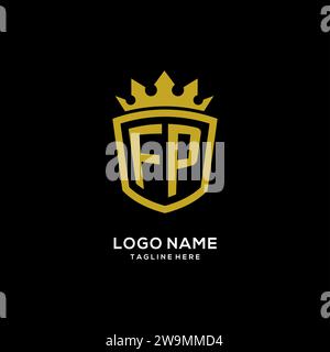 FP logo with shield and crown, initial monogram logo design ideas Stock Vector Image & Art - Alamy