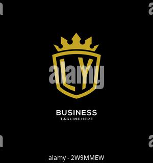 LY logo with shield and crown, monogram initial logo style vector file Stock Vector Image & Art ...