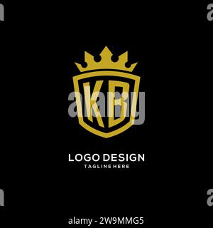 KB logo with shield and crown, initial monogram logo design ideas Stock Vector Image & Art - Alamy