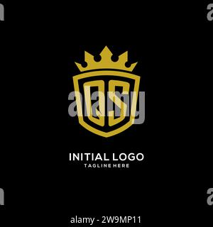 QS logo with shield and crown, initial monogram logo design ideas Stock Vector Image & Art - Alamy
