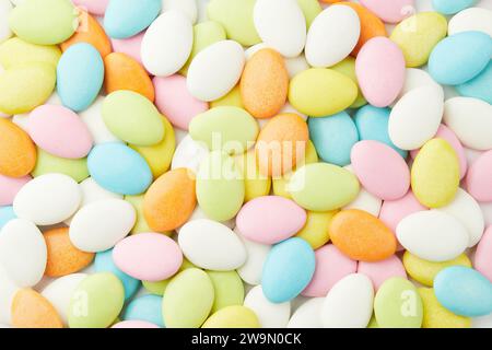 Traditional Easter Portuguese candies. Colorful Sweets in a jar on grey ...