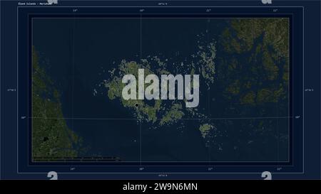 Aland Islands highlighted on a low resolution satellite map Stock Photo ...
