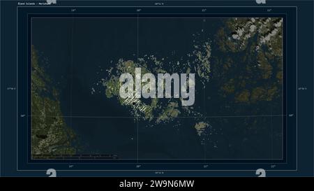 Aland Islands highlighted on a high resolution satellite map Stock Photo - Alamy