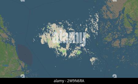 Aland Islands highlighted on a topographic, OSM Germany style map Stock Photo - Alamy