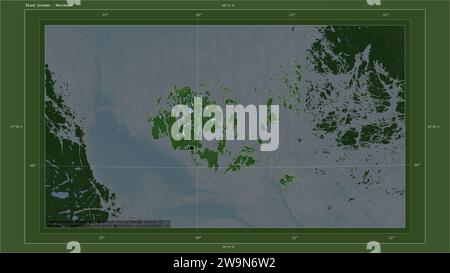 Aland Islands highlighted on a Pale colored elevation map with lakes and rivers Stock Photo - Alamy