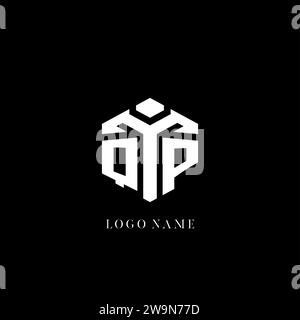 QP initial monogram logo with hexagonal shape style, real estate logo design ideas inspiration ...