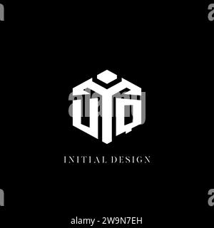UQ initial monogram logo with hexagonal shape style, real estate logo design ideas inspiration ...