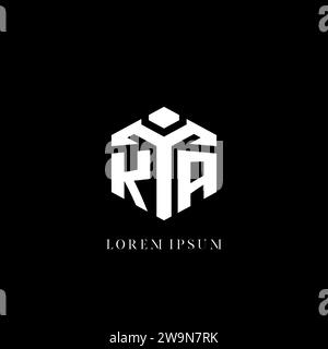KA initial monogram logo with hexagonal shape and swoosh design ideas ...