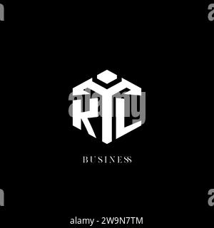 KL initial monogram logo with hexagonal shape style, real estate logo ...